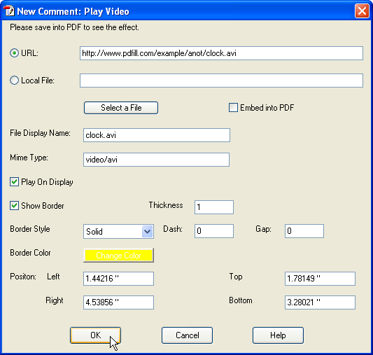 PDF Comment & Markup Tools: Add Video Comment to a PDF Document